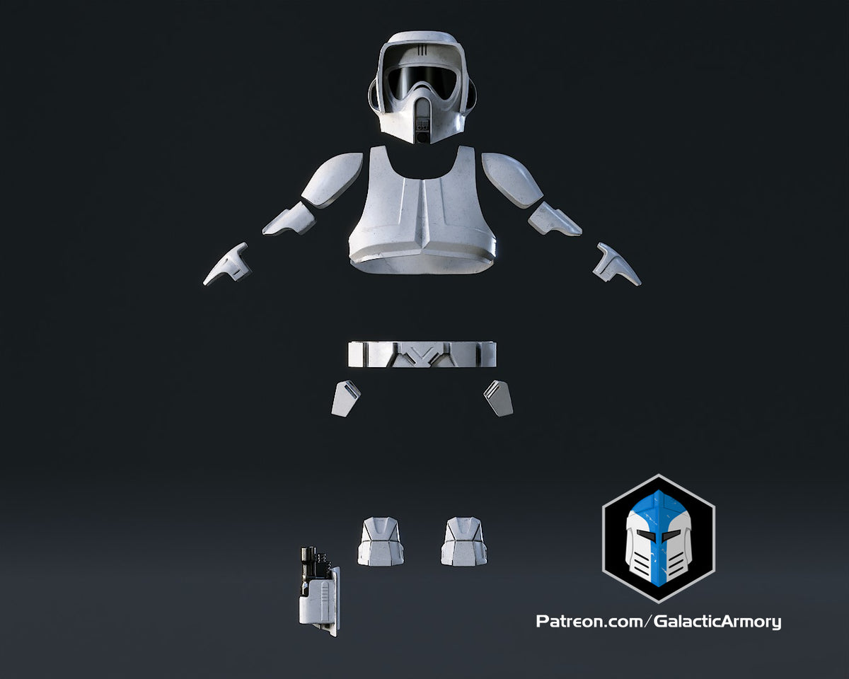 Scout Trooper Armor and Blaster - 3D Print Files – Galactic Armory