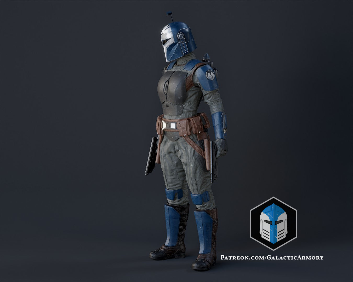 Bo Katan Figurine - Pose 1 - 3D Print Files – Galactic Armory