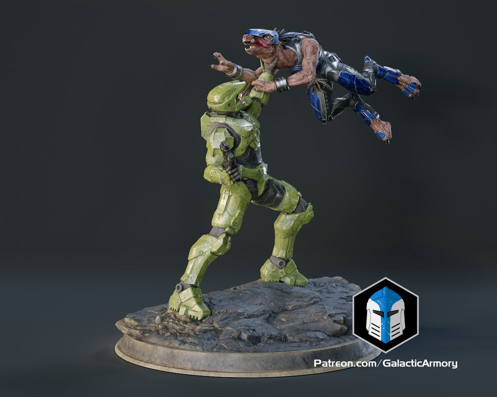 Infinite Master Chief Figurine - Pose 6 - 3D Print Files – Galactic Armory