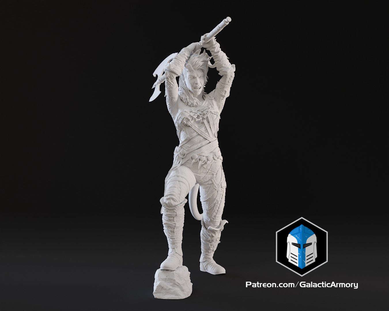 Karlach Figurine - Pose 3 - 3D Print Files – Galactic Armory