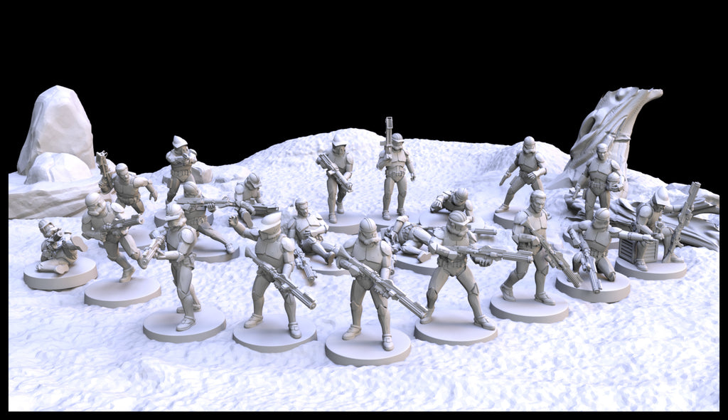 1:48 Scale Clone Trooper Army - Assault Class - 3D Print Files ...