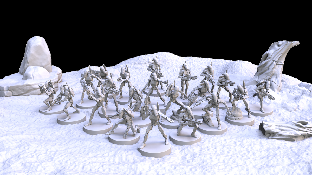 1:48 Scale Battle Droid Army - Assault Class - 3D Print Files ...