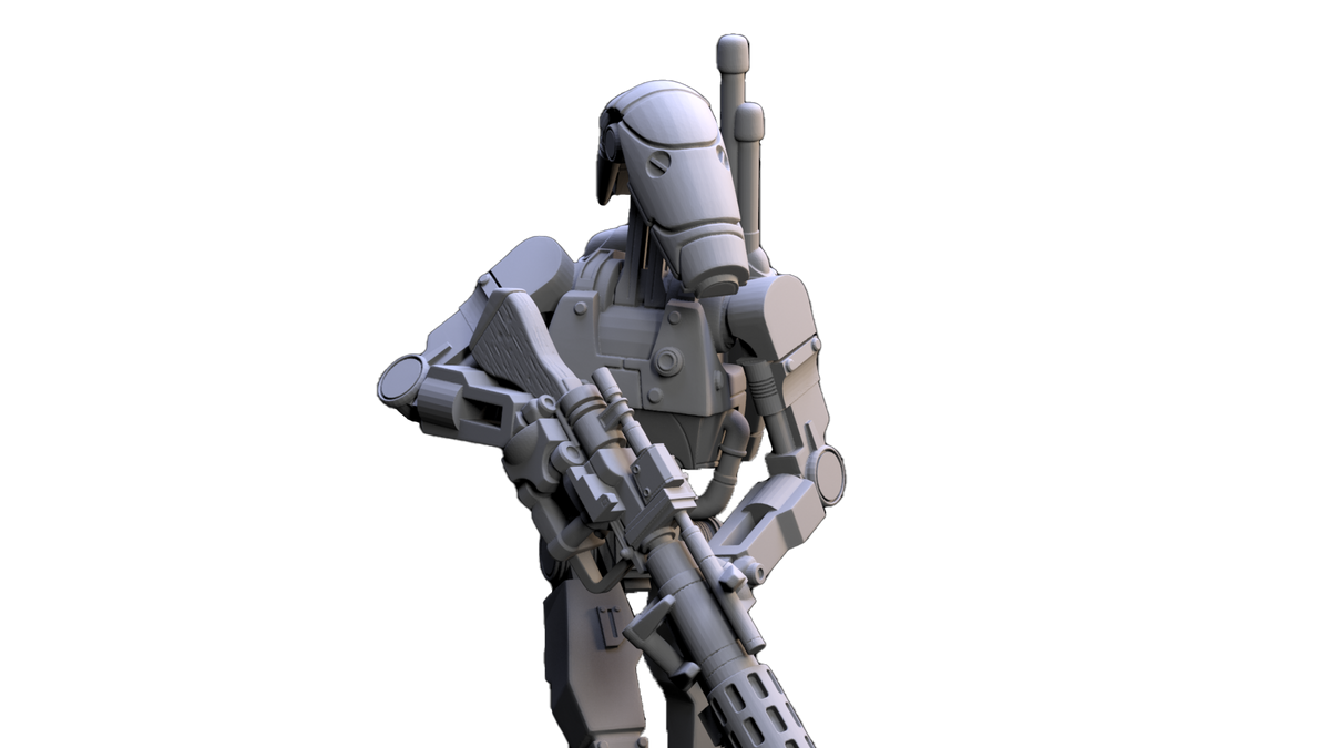 1:48 Scale Battle Droid Army - Heavy Class - 3D Print Files – Galactic ...