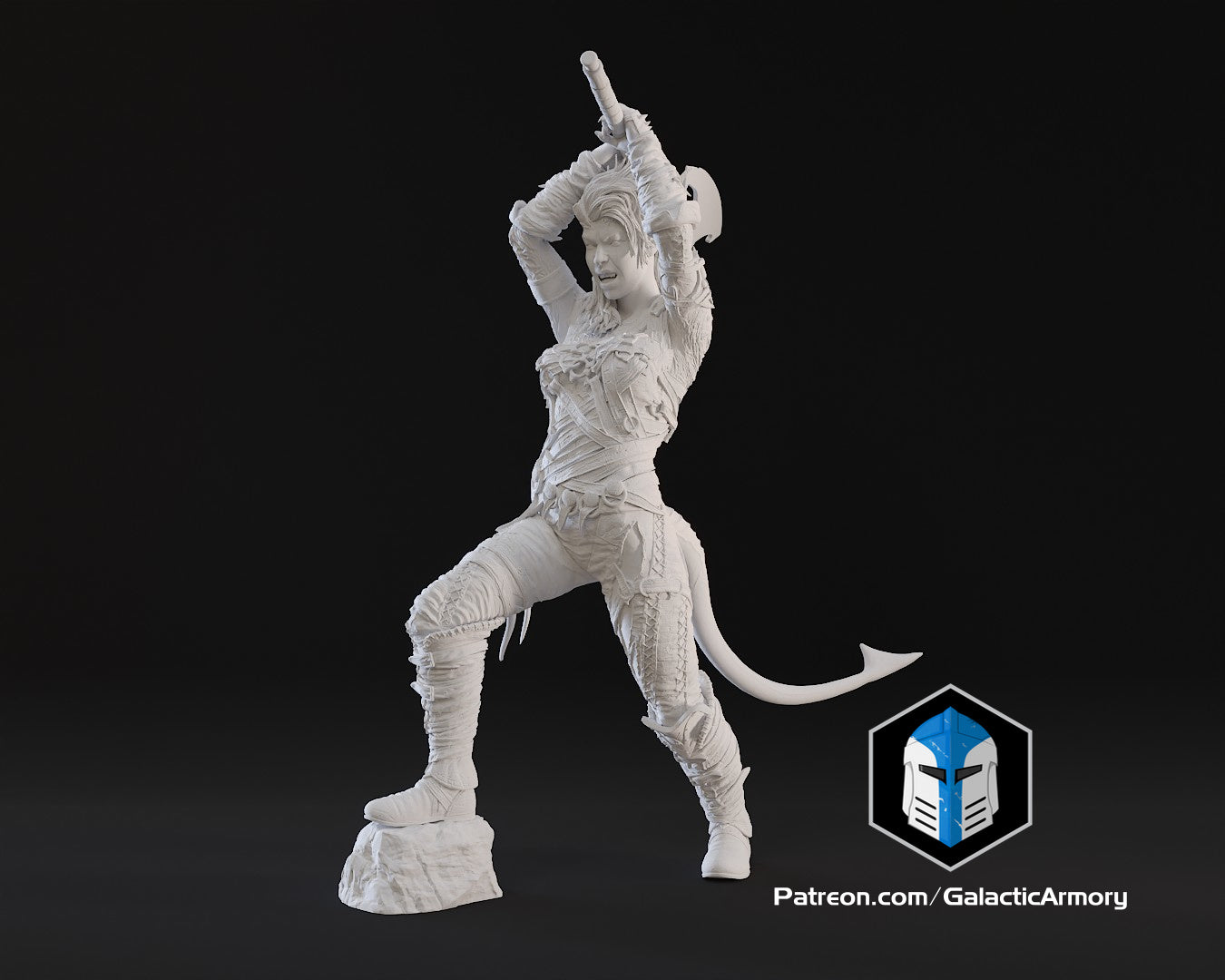 Karlach Figurine - Pose 3 - 3D Print Files – Galactic Armory