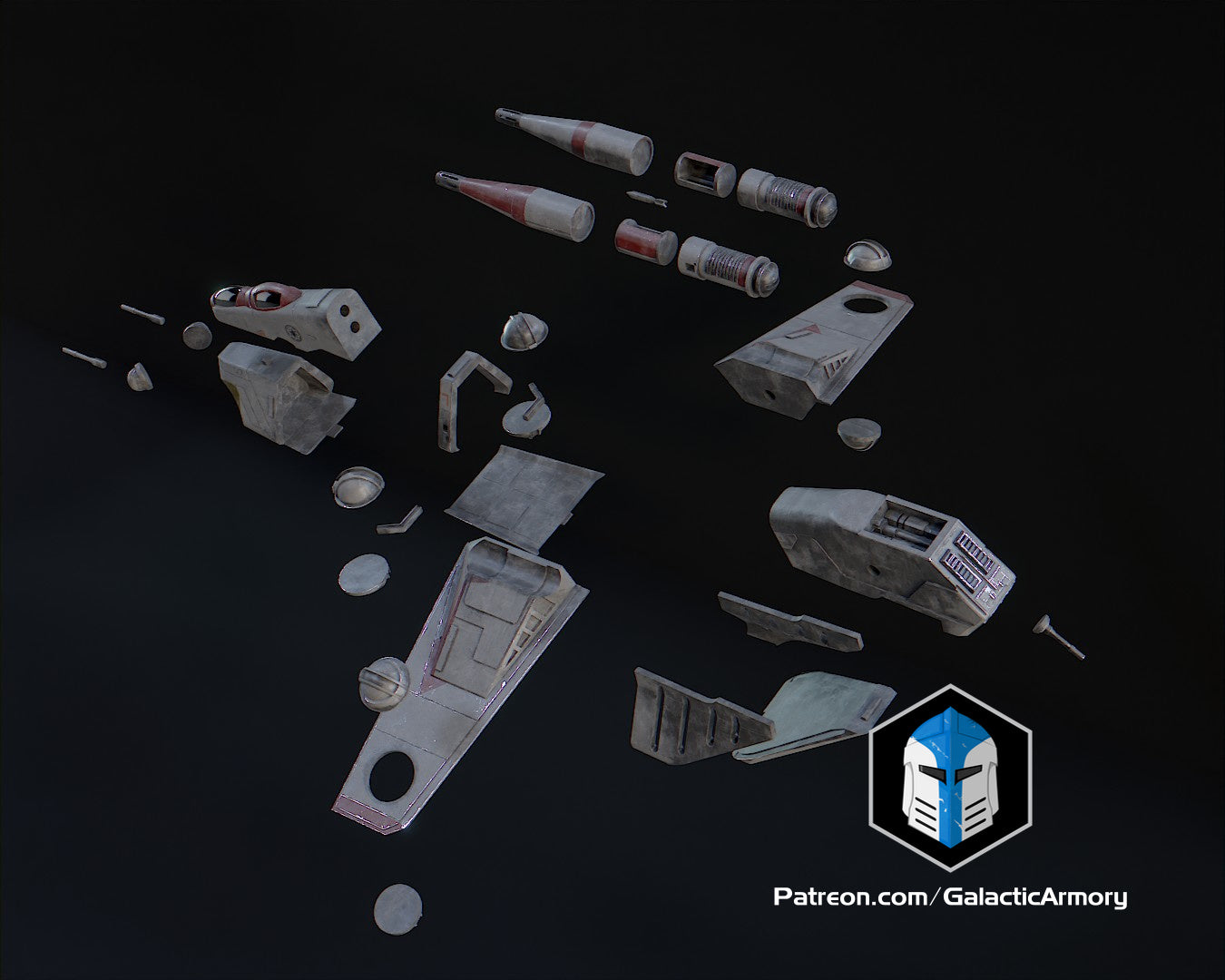 1:48 Scale LAAT Gunship - 3D Print Files – Galactic Armory