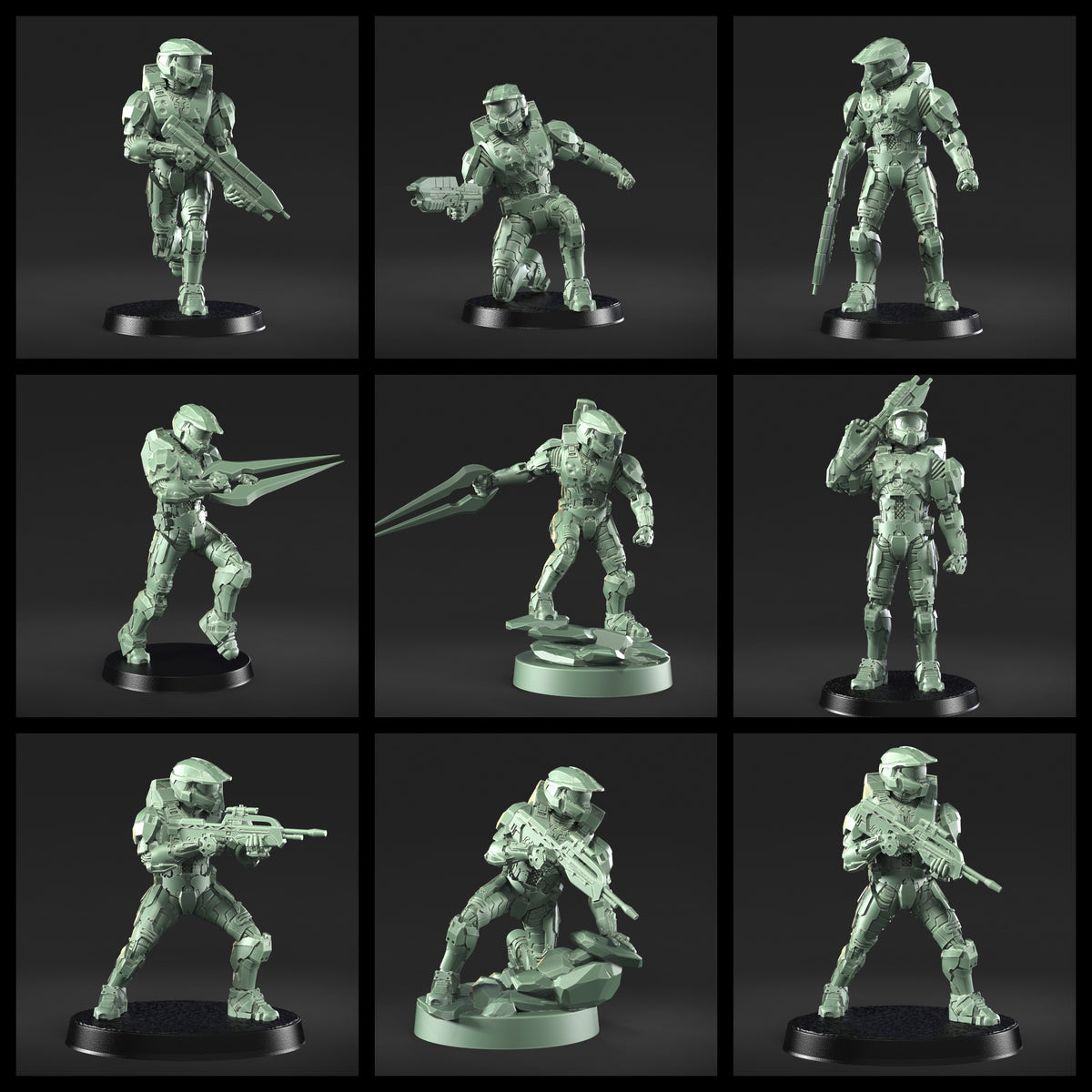 1:48 Scale Master Chief Miniatures - 3D Print Files – Galactic Armory