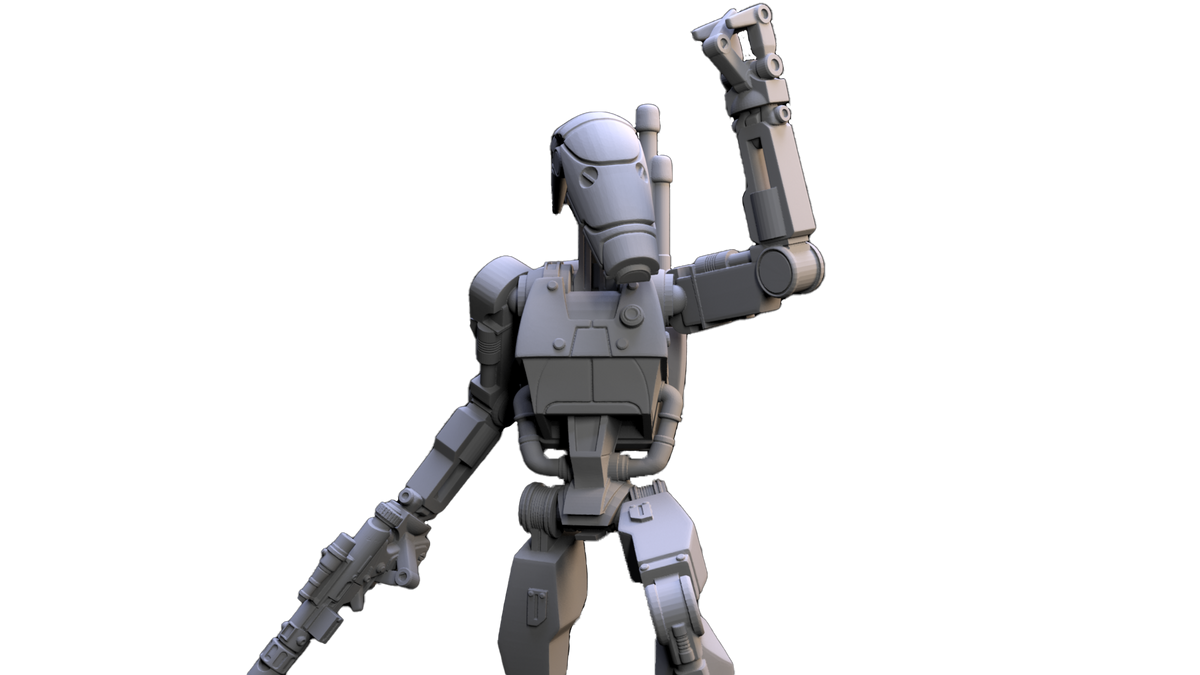 1:48 Scale Battle Droid Army - Officer Class - 3D Print Files ...