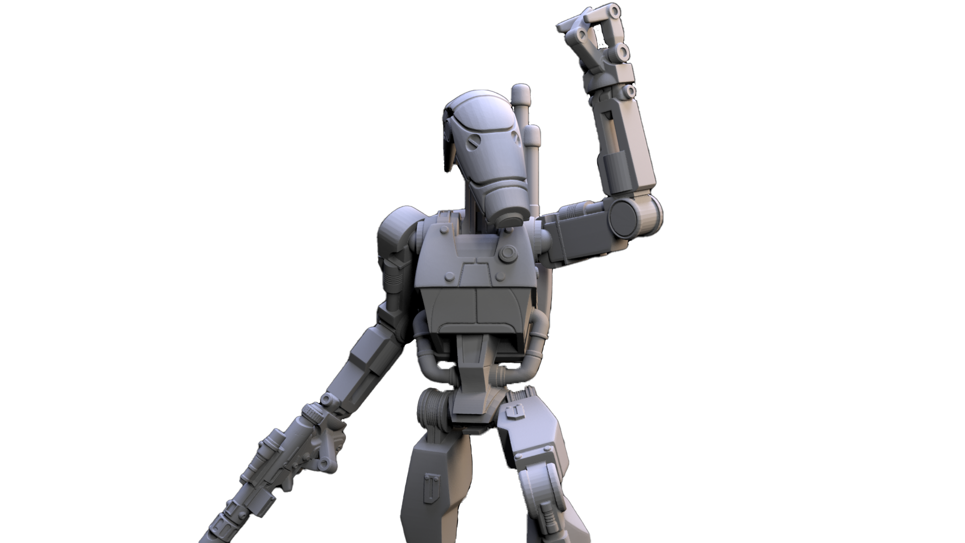 1:48 Scale Battle Droid Army - Officer Class - 3D Print Files ...