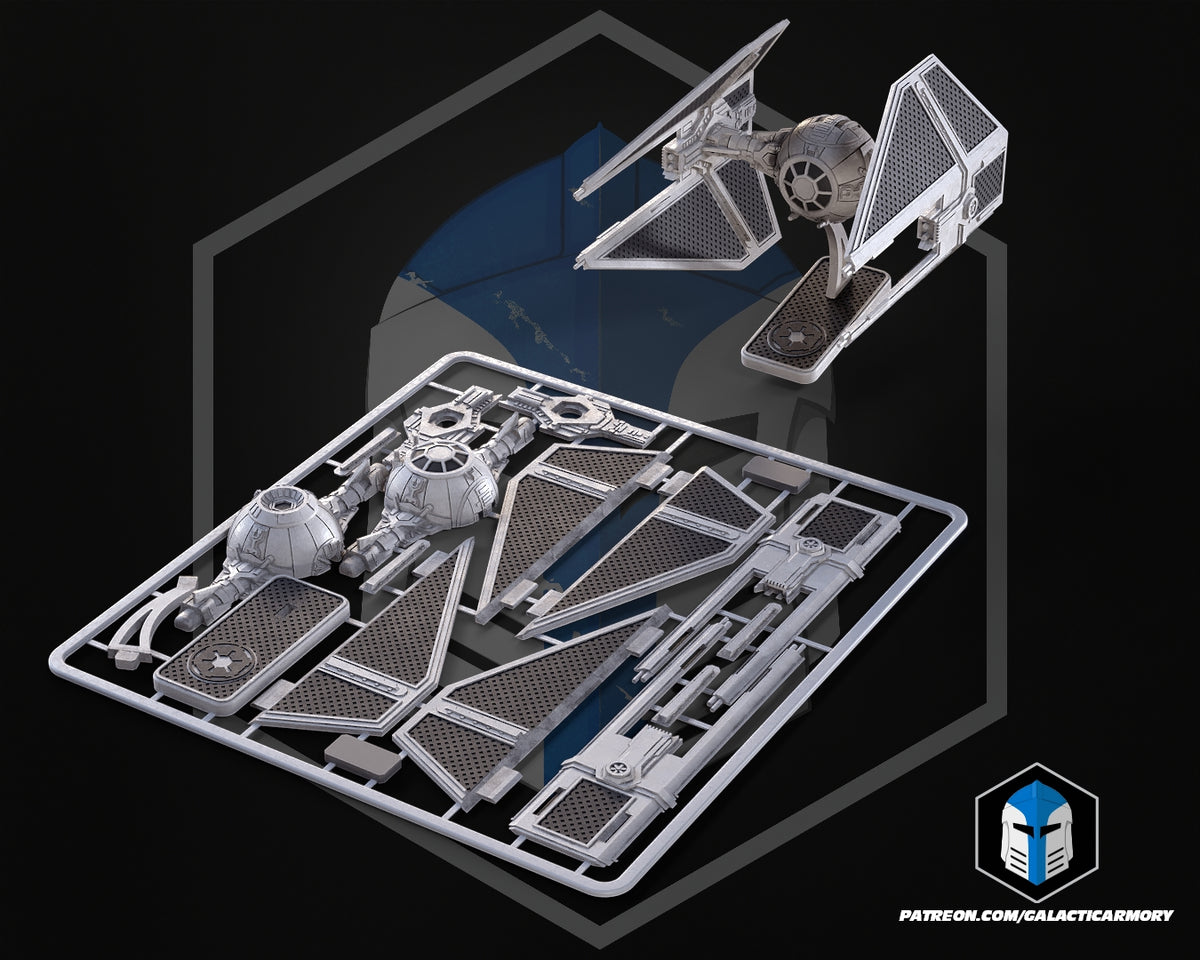 TIE Interceptor Vehicle Kit Card - 3D Print Files – Galactic Armory