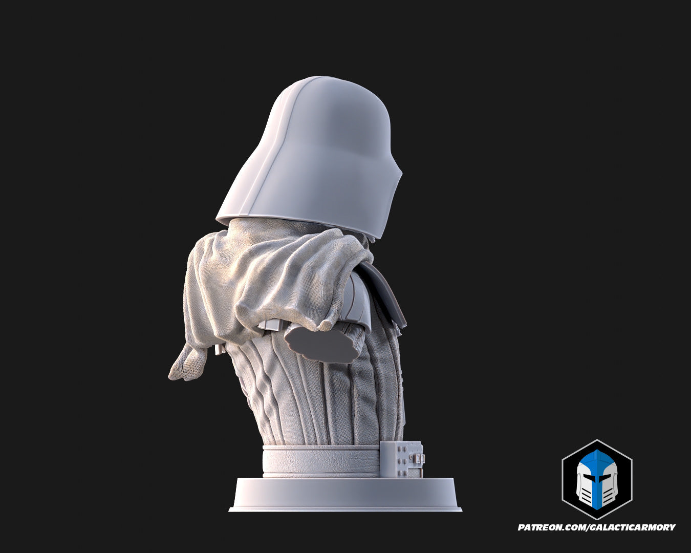Damaged Darth Vader Bust - Pose 2 - 3D Print Files – Galactic Armory