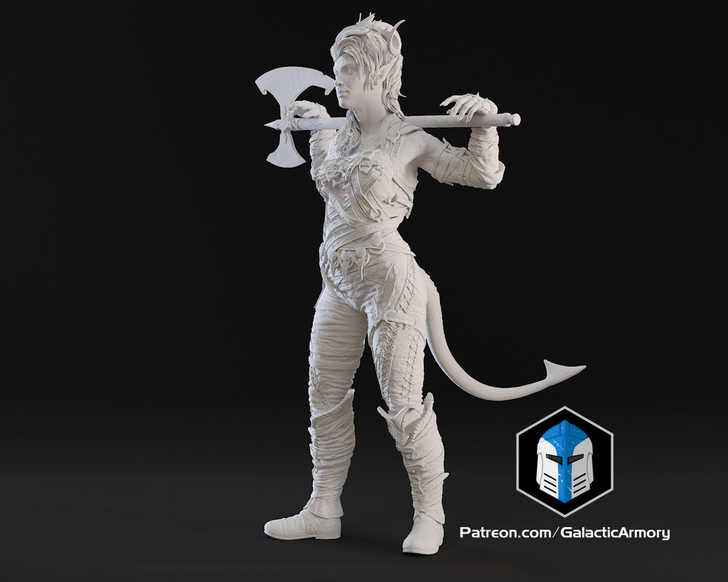 Karlach Figurine - Pose 1 - 3D Print Files – Galactic Armory