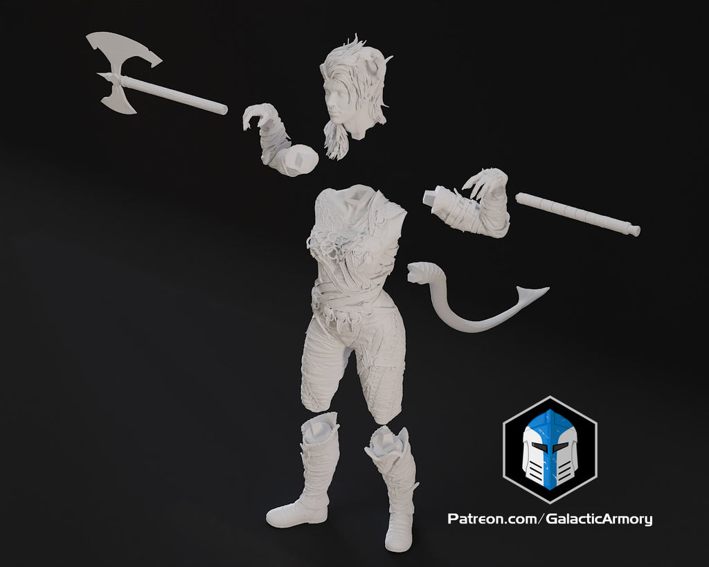 Karlach Figurine - Pose 1 - 3D Print Files – Galactic Armory