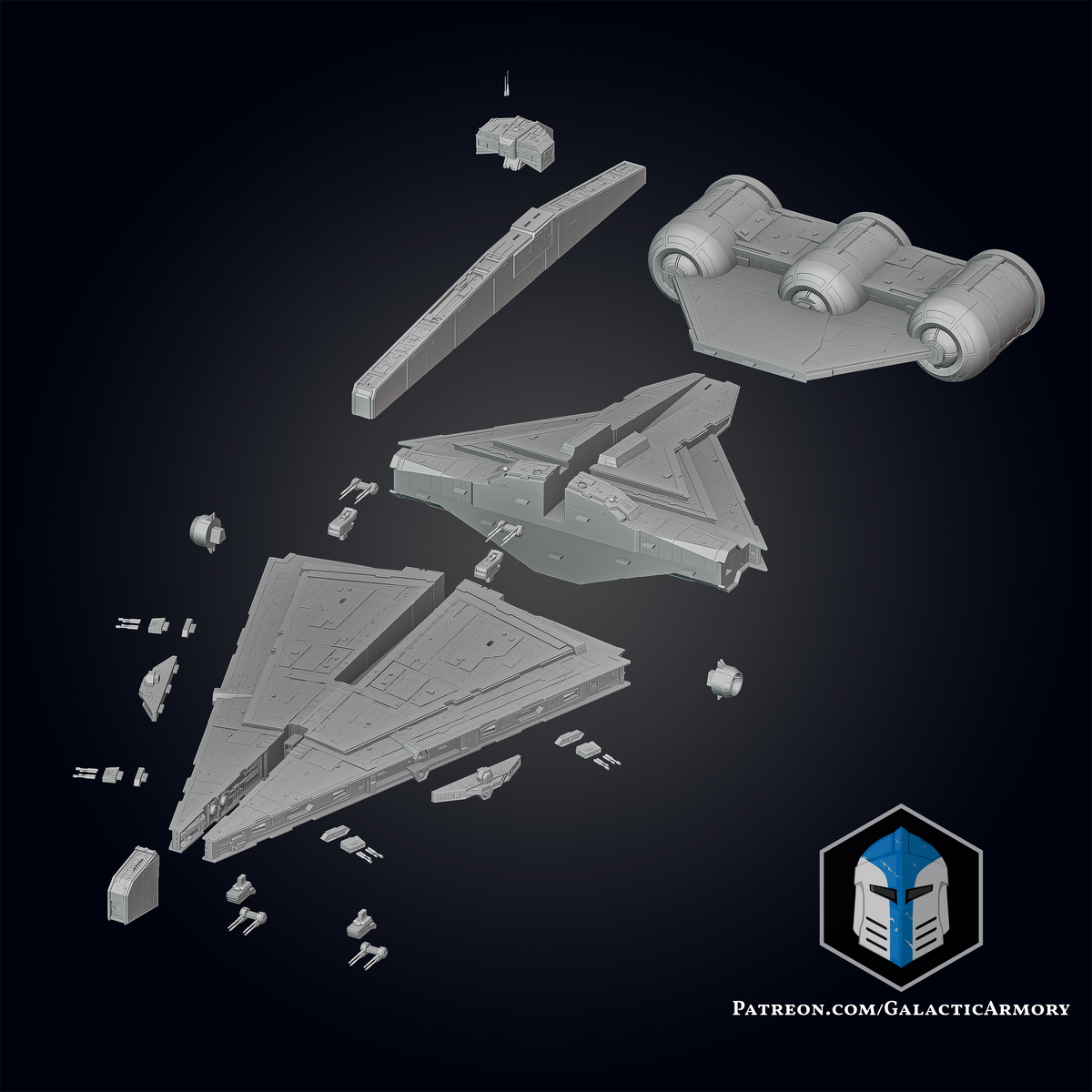 Clone Wars Arquitens Ship - 3D Print Files – Galactic Armory