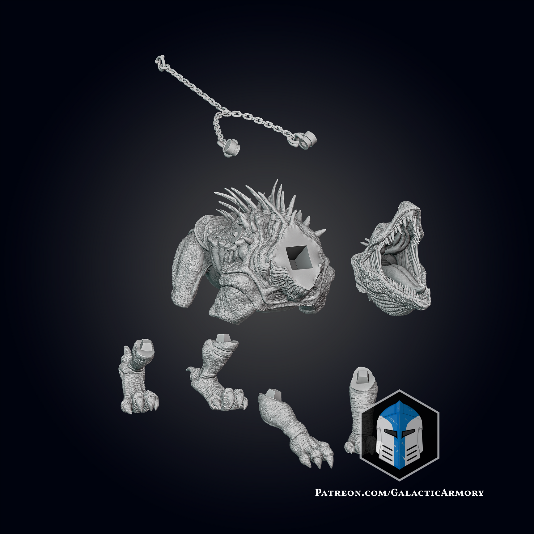 Sergeant Hound and Grizzer Figurine - 3D Print Files – Galactic Armory
