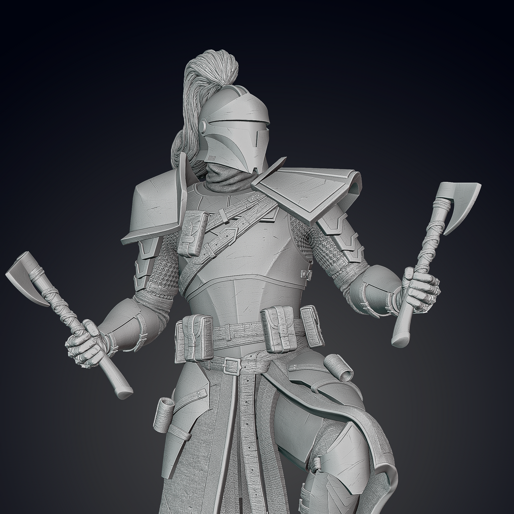 Medieval Captain Rex Figurine - Pose 4 - 3D Print Files – Galactic Armory