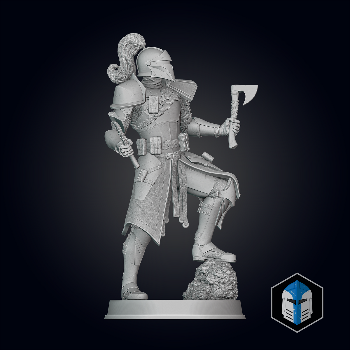 Medieval Captain Rex Figurine - Pose 4 - 3D Print Files – Galactic Armory