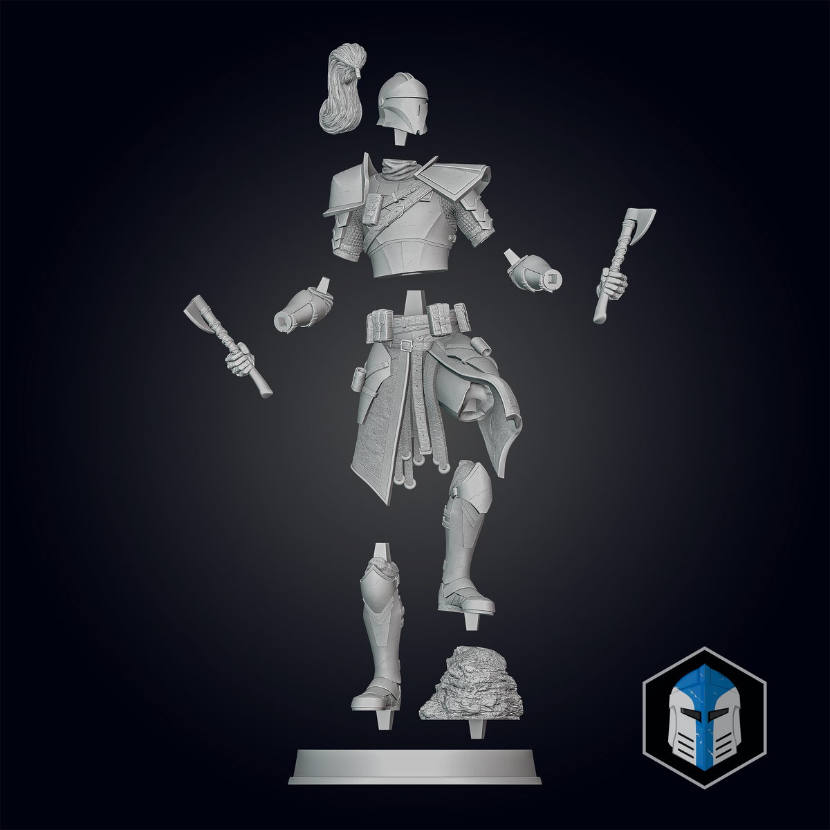 Medieval Captain Rex Figurine - Pose 4 - 3D Print Files – Galactic Armory
