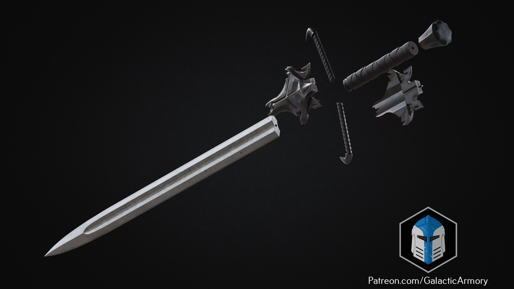 Bartok Medieval Commander Wolffe Sword - 3D Print Files – Galactic Armory