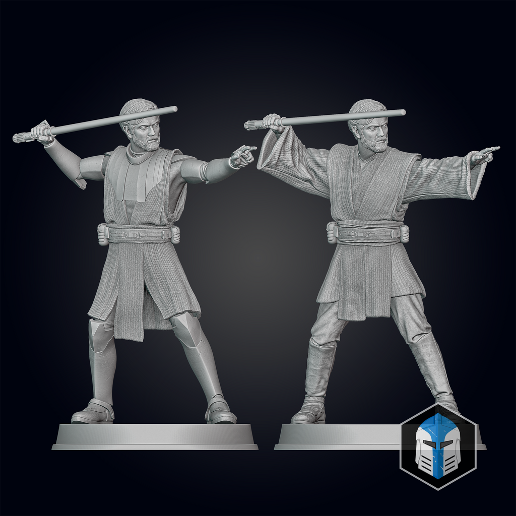 Obi-Wan Kenobi Figurine - Pose 2 - 3D Print Files – Galactic Armory