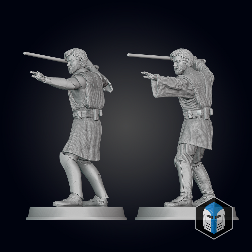 Obi-Wan Kenobi Figurine - Pose 2 - 3D Print Files – Galactic Armory