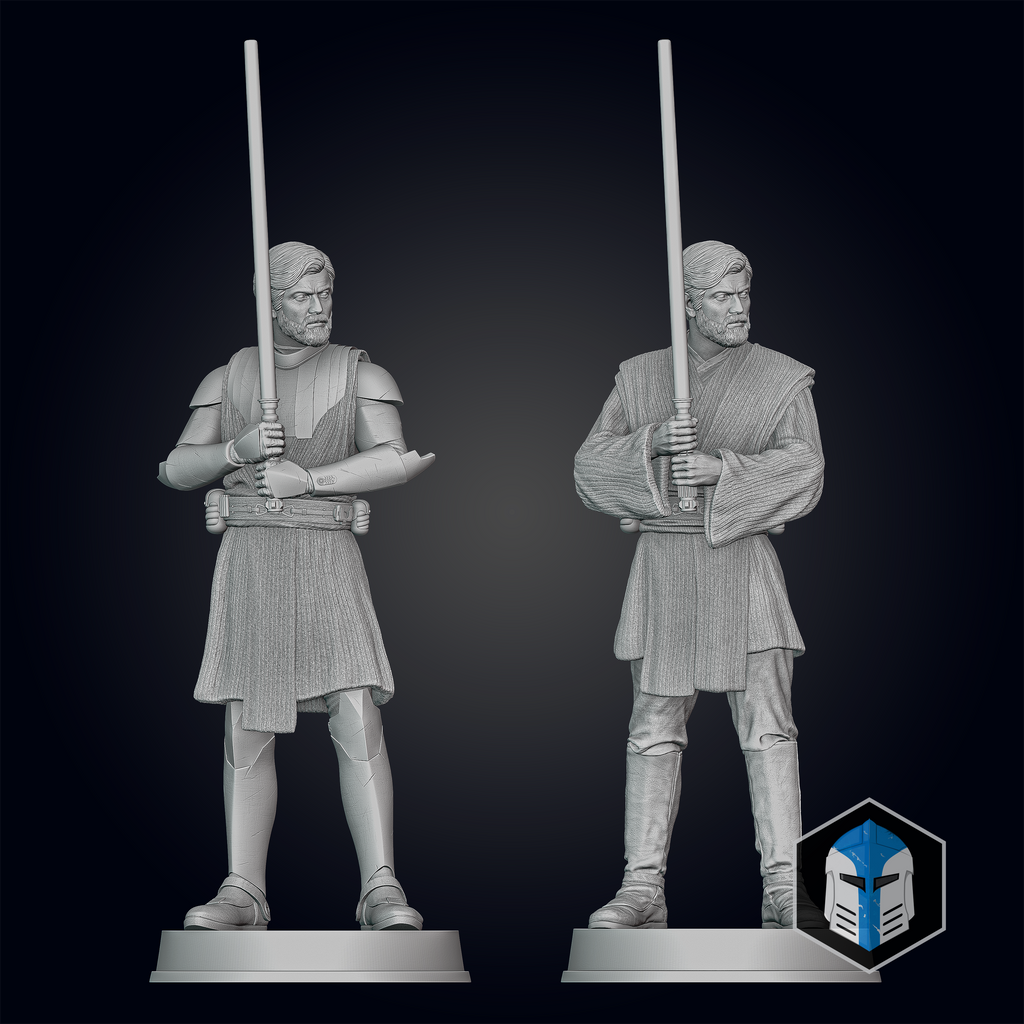 Obi-Wan Kenobi Figurine - Pose 3 - 3D Print Files – Galactic Armory