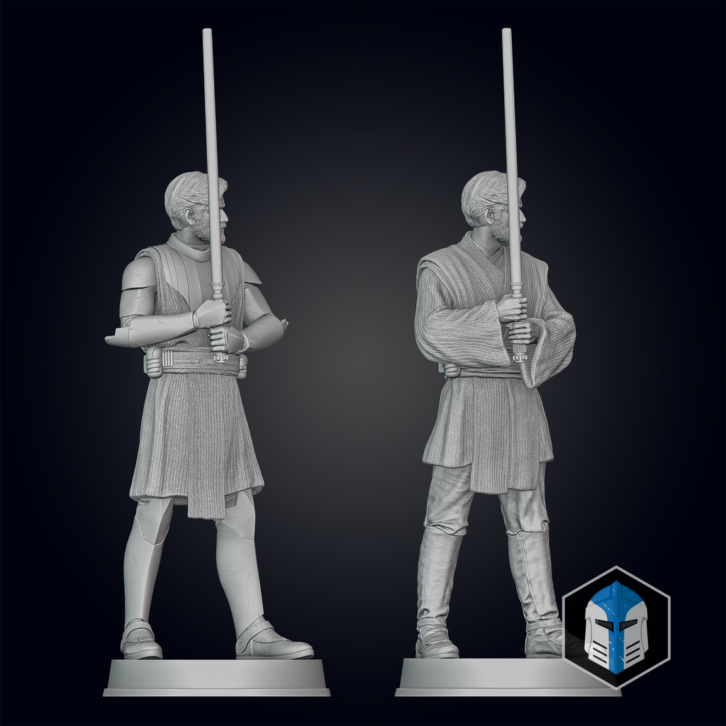 Obi-Wan Kenobi Figurine - Pose 3 - 3D Print Files – Galactic Armory