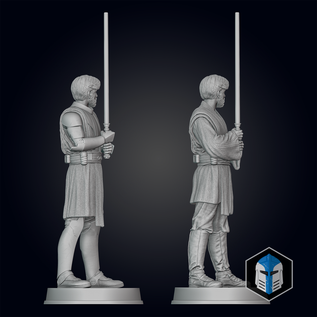 Obi-Wan Kenobi Figurine - Pose 3 - 3D Print Files – Galactic Armory