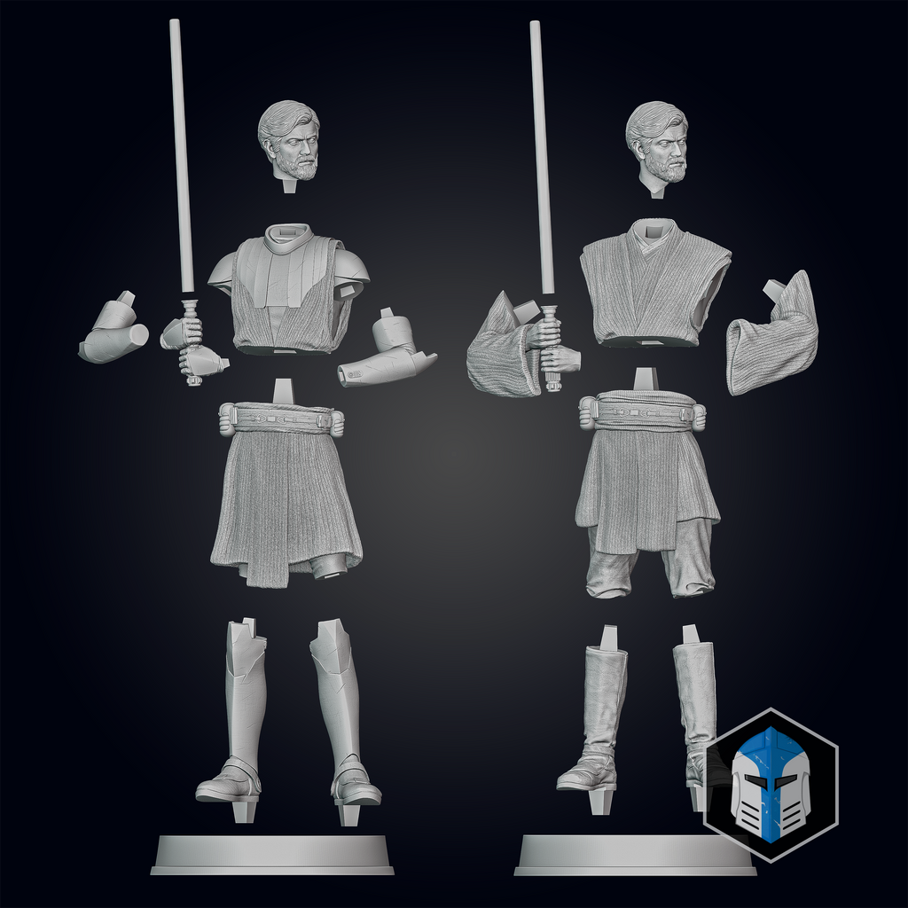 Obi-Wan Kenobi Figurine - Pose 3 - 3D Print Files – Galactic Armory