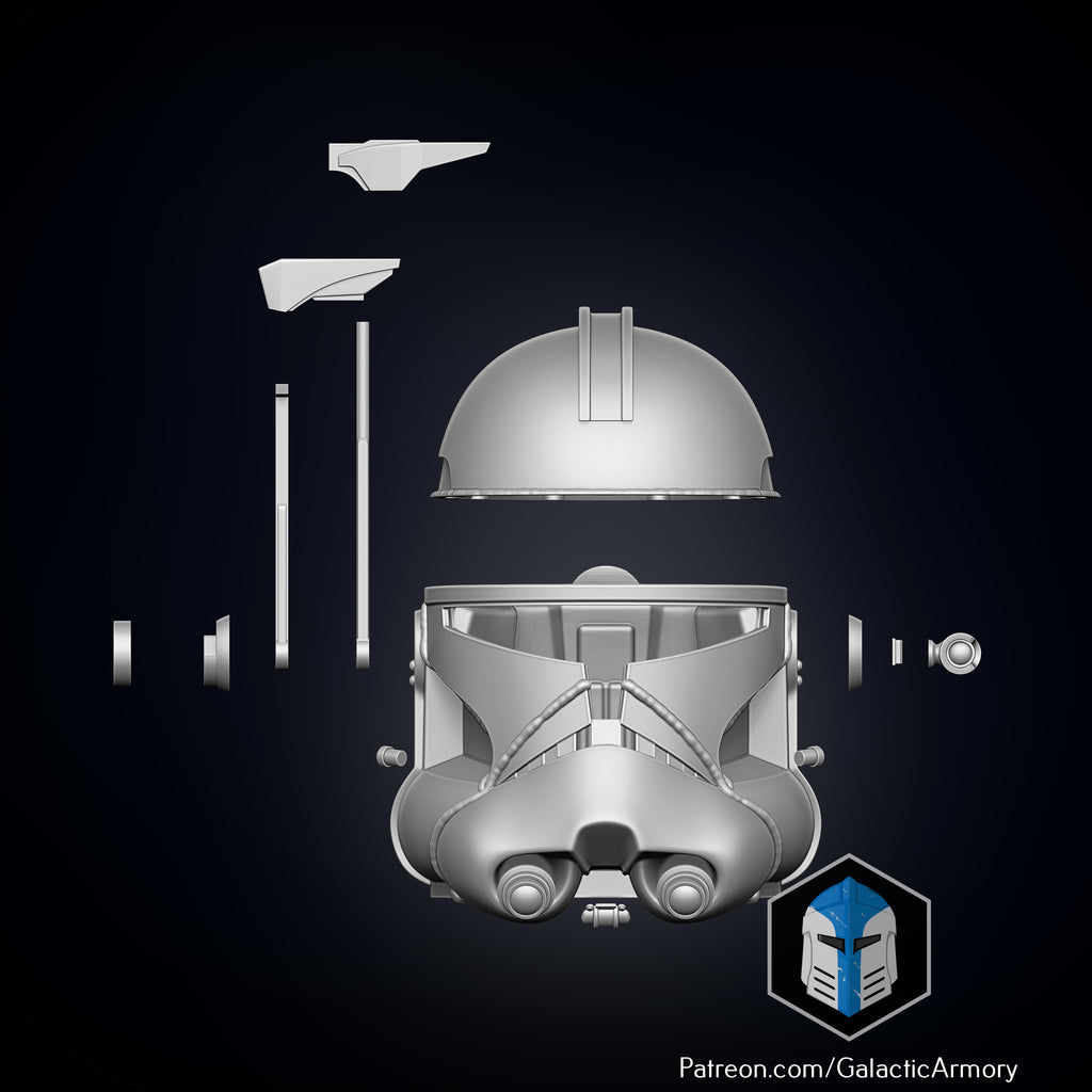Realistic Captain Rex Helmet - 3D Print Files – Galactic Armory