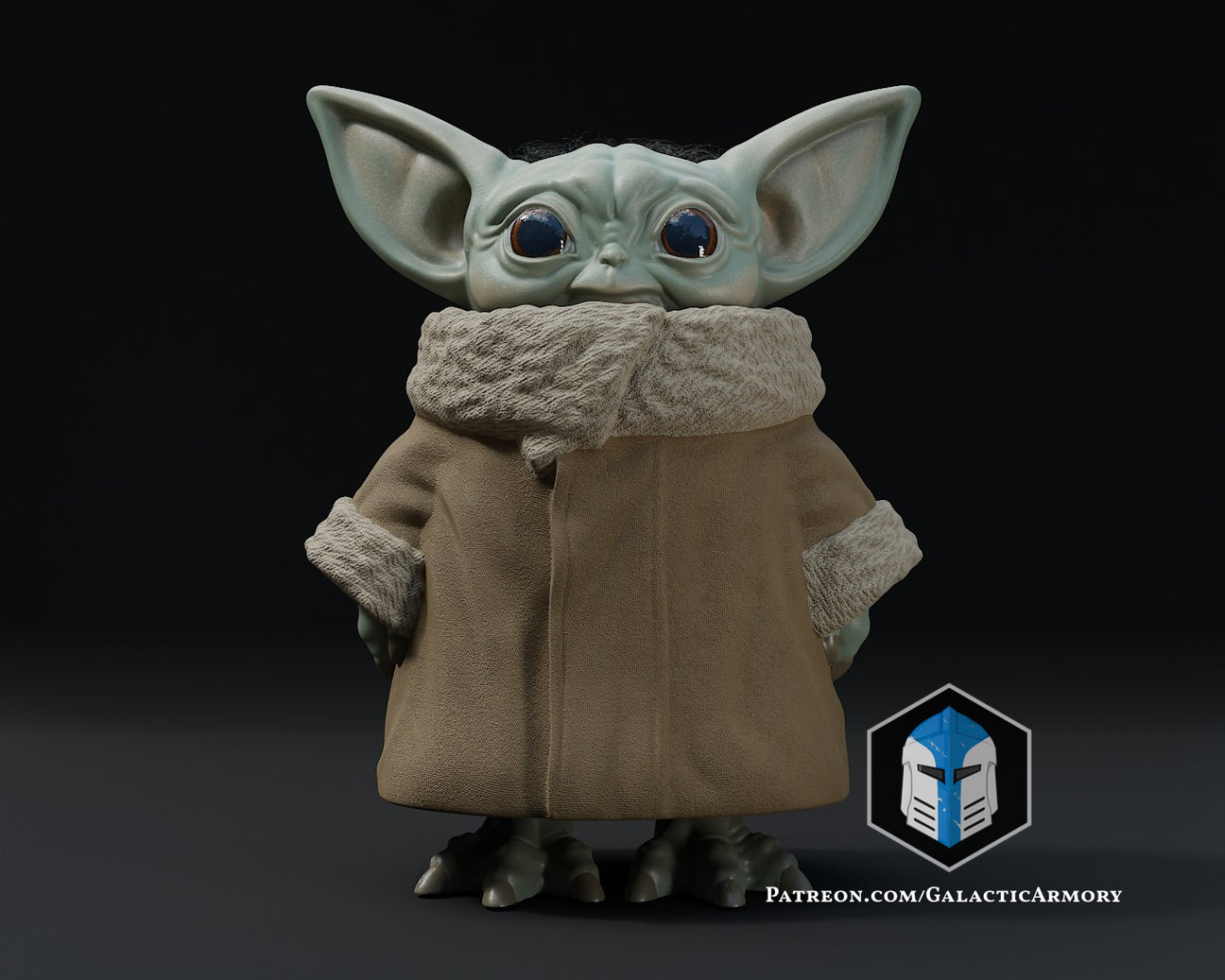 Standing Grogu - Arms at Side - 3D Print Files – Galactic Armory