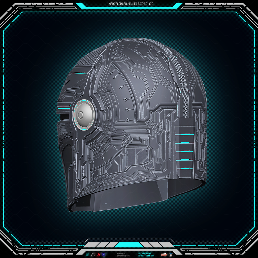 Techno Mando Helmet - 3D Print Files – Galactic Armory