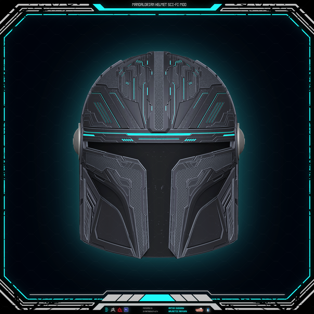 Techno Mando Helmet - 3D Print Files – Galactic Armory