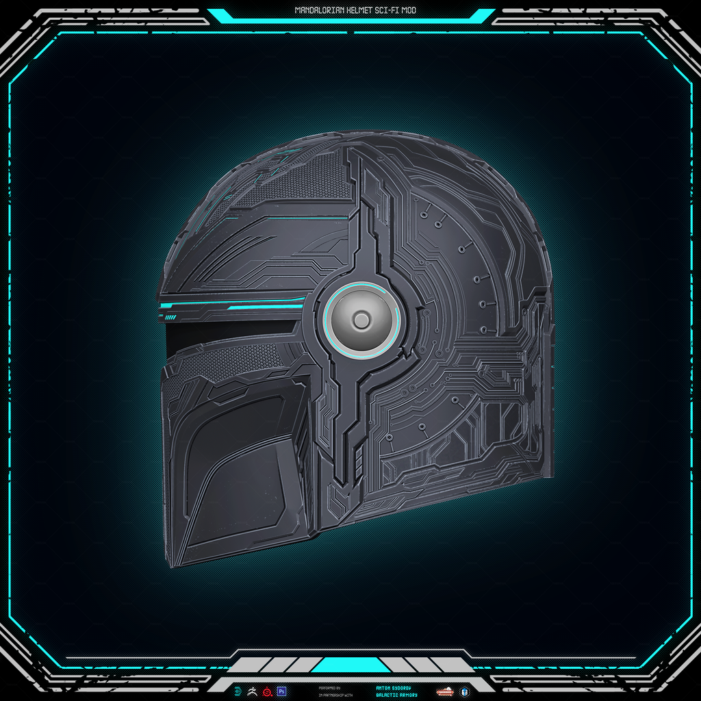 Techno Mando Helmet - 3D Print Files – Galactic Armory