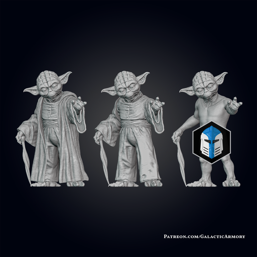 Yoda Figurine - Pose 1 - 3D Print Files – Galactic Armory