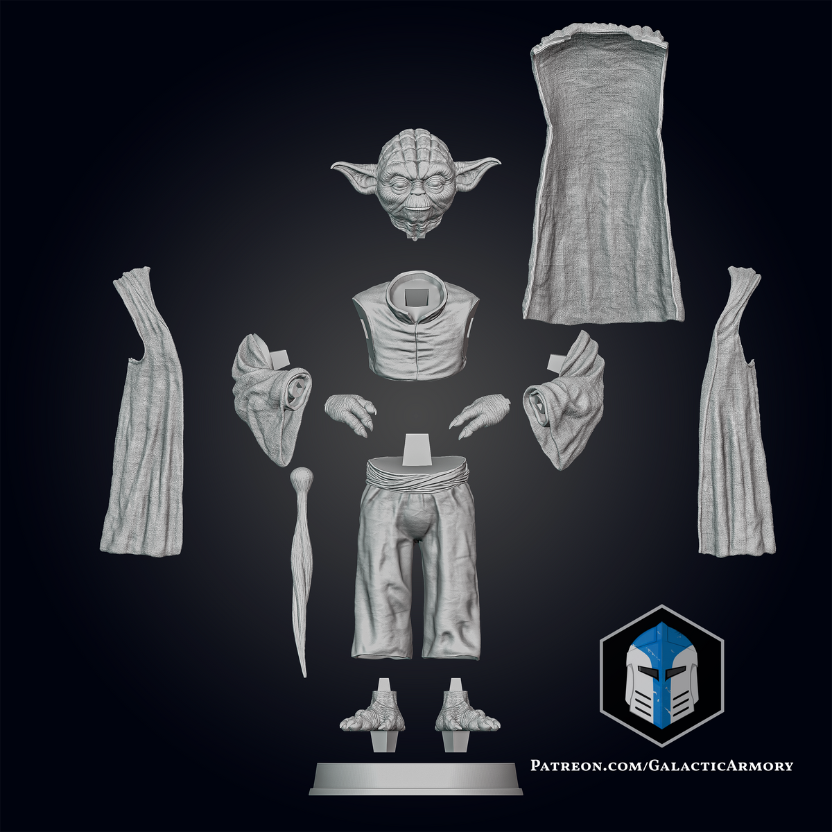 Yoda Figurine - Pose 2 - 3D Print Files – Galactic Armory