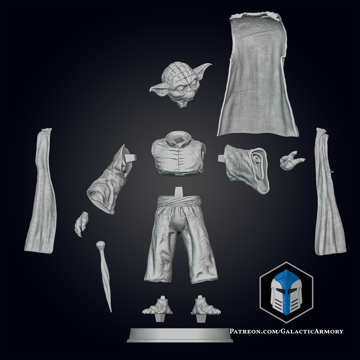 Yoda Figurine - Pose 1 - 3D Print Files – Galactic Armory