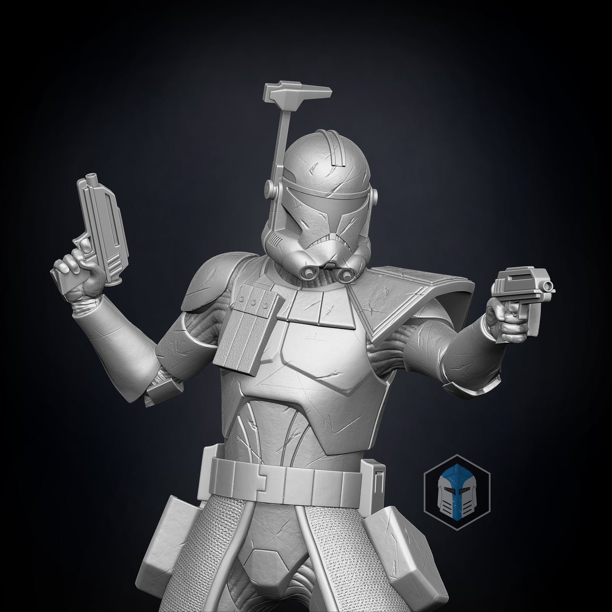 Captain Rex Figurine - Pose 2 - 3D Print Files – Galactic Armory