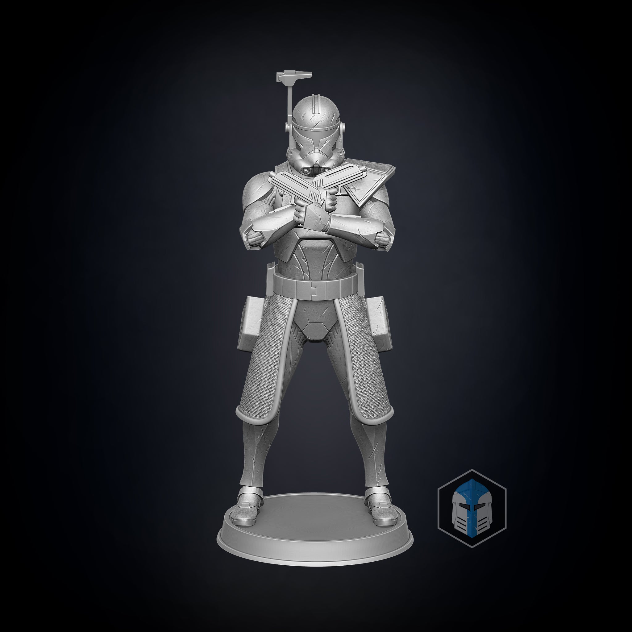Captain Rex Figurine Pose 1 3d Print Files Galactic Armory