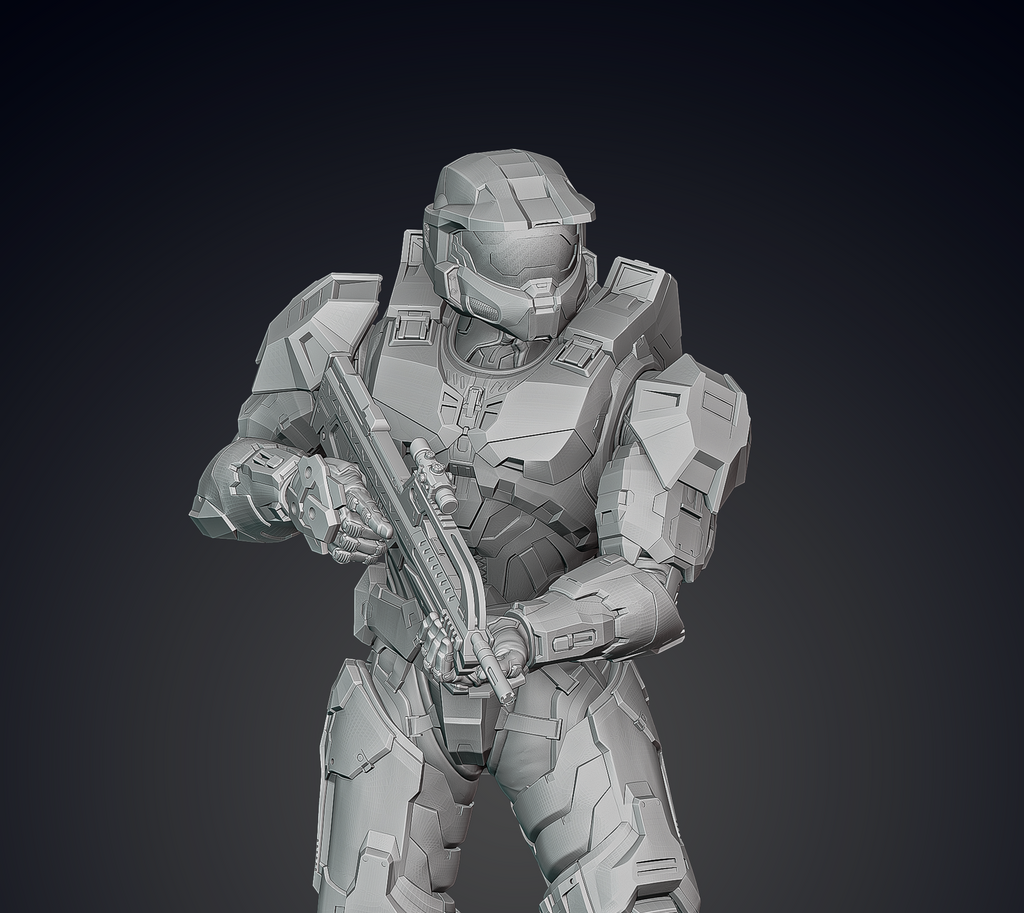 Halo Infinite Master Chief Figur - Pose 2 - 3D-Druckdateien – Galactic ...