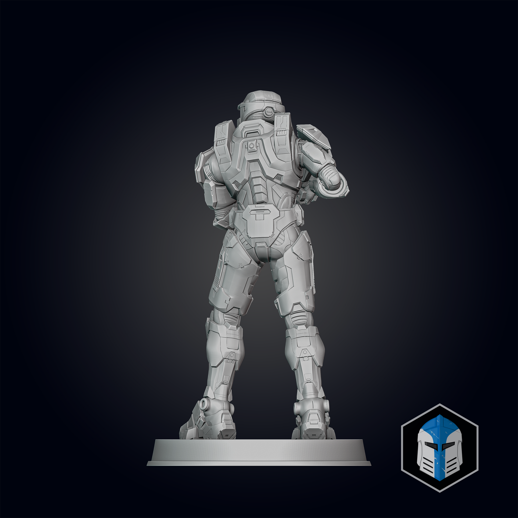 Infinite Master Chief Figurine - Pose 2 - 3D Print Files – Galactic Armory