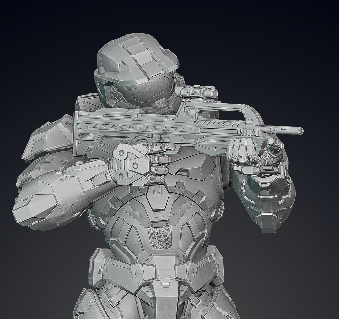 Infinite Master Chief Figurine - Pose 3 - 3D Print Files – Galactic Armory