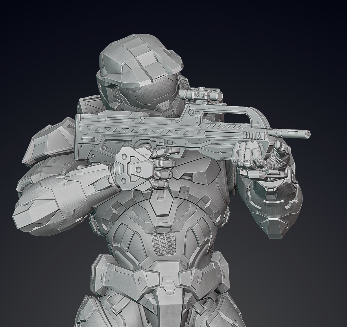 Infinite Master Chief Figurine - Pose 3 - 3D Print Files – Galactic Armory