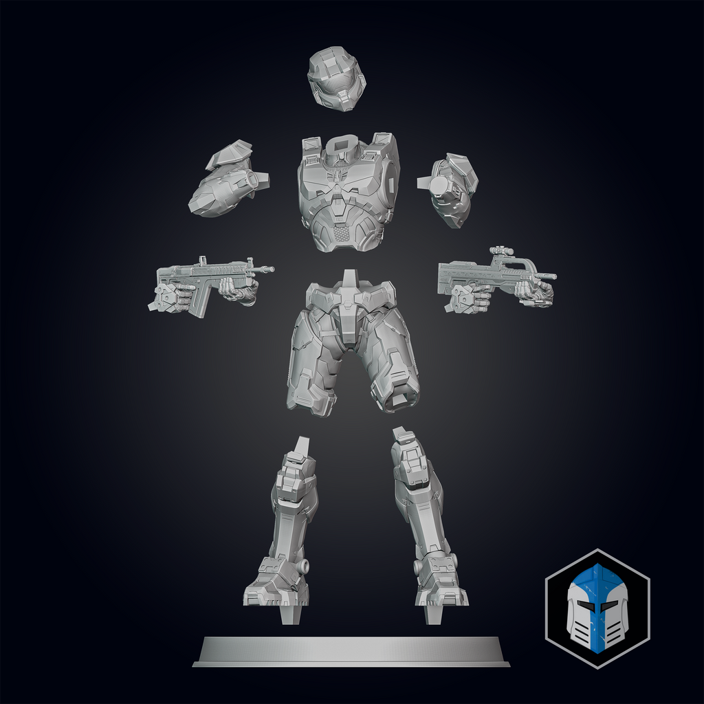 Infinite Master Chief Figurine - Pose 3 - 3D Print Files – Galactic Armory