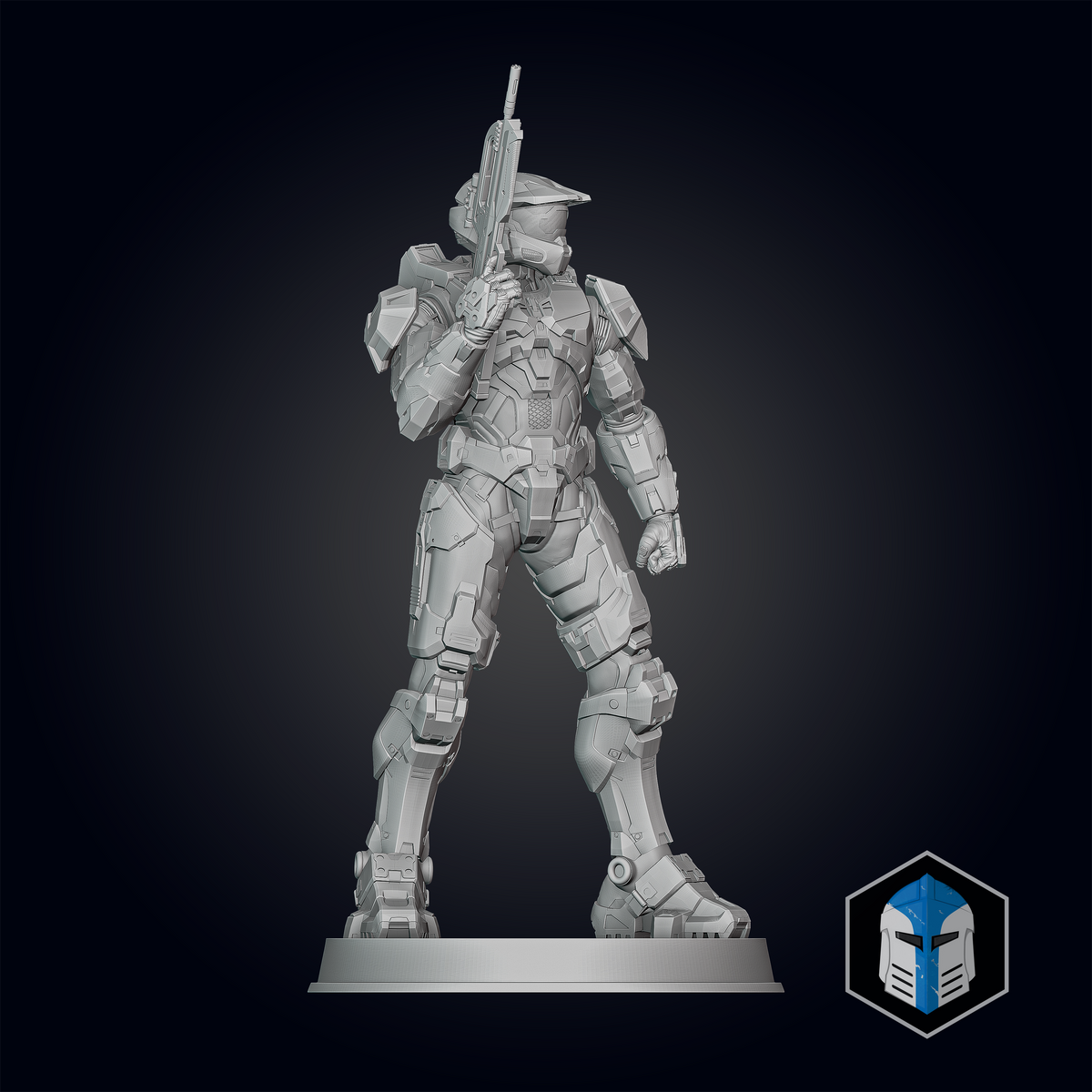 Infinite Master Chief Figurine - Pose 4 - 3D Print Files – Galactic Armory