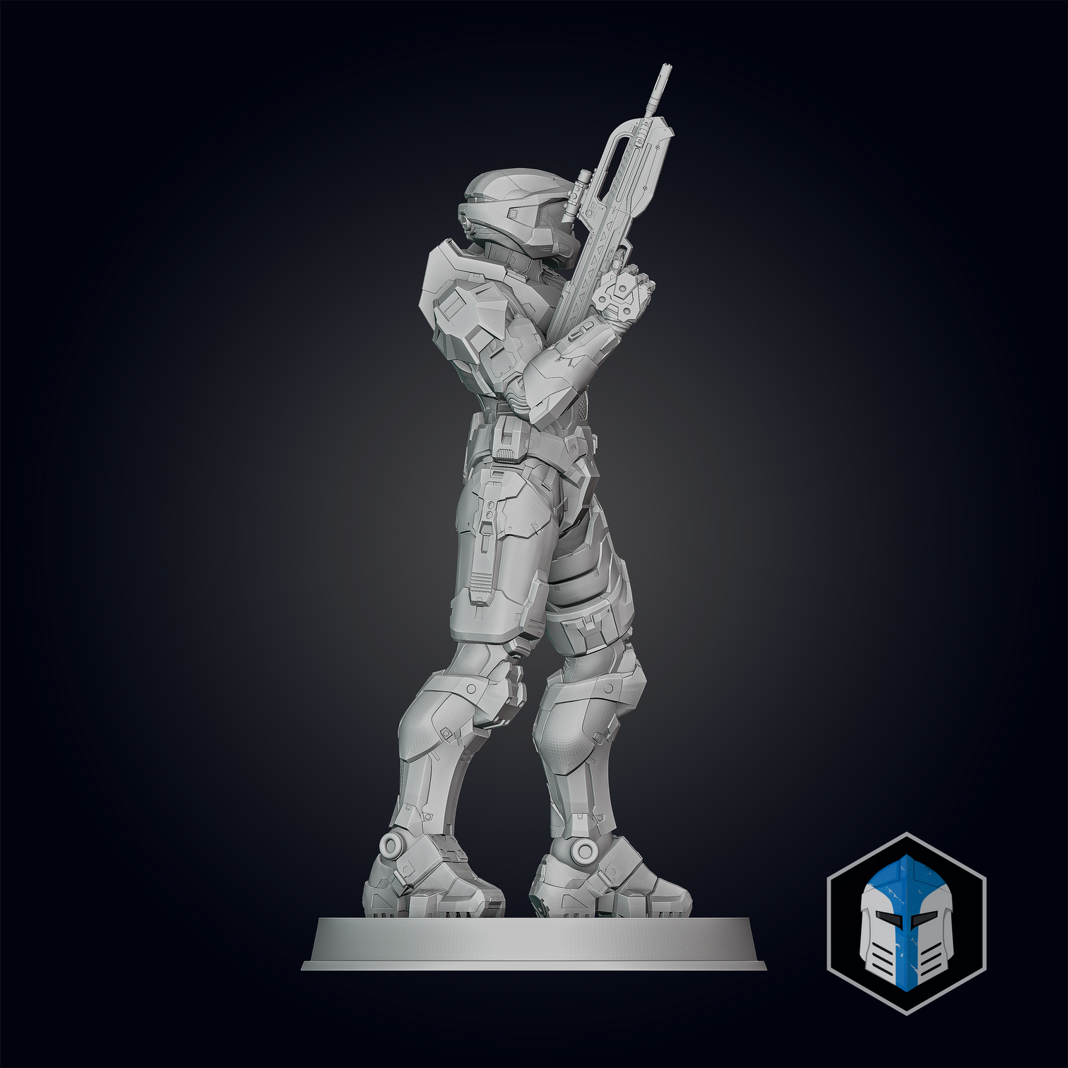 Infinite Master Chief Figurine - Pose 4 - 3D Print Files – Galactic Armory