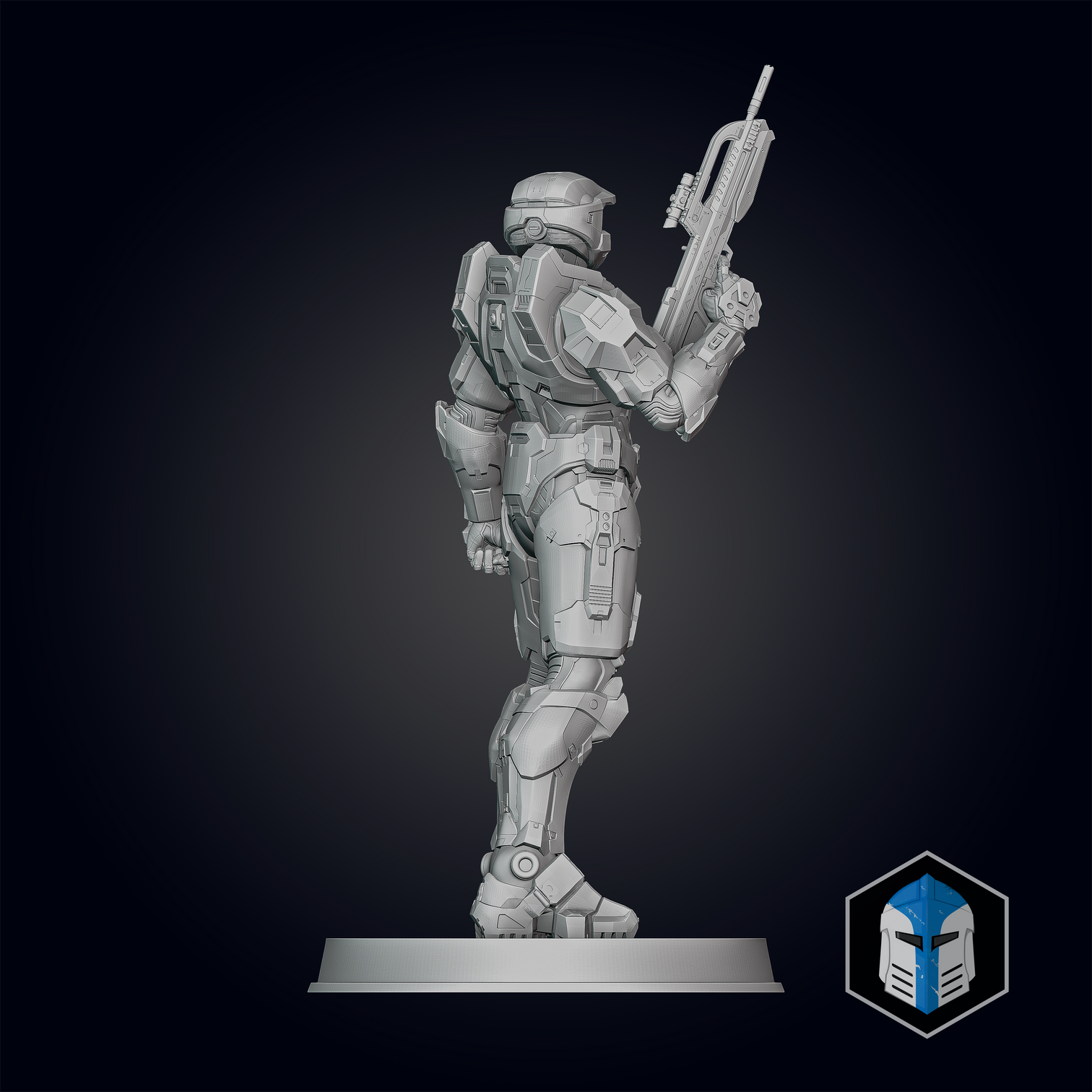Infinite Master Chief Figurine - Pose 4 - 3D Print Files – Galactic Armory