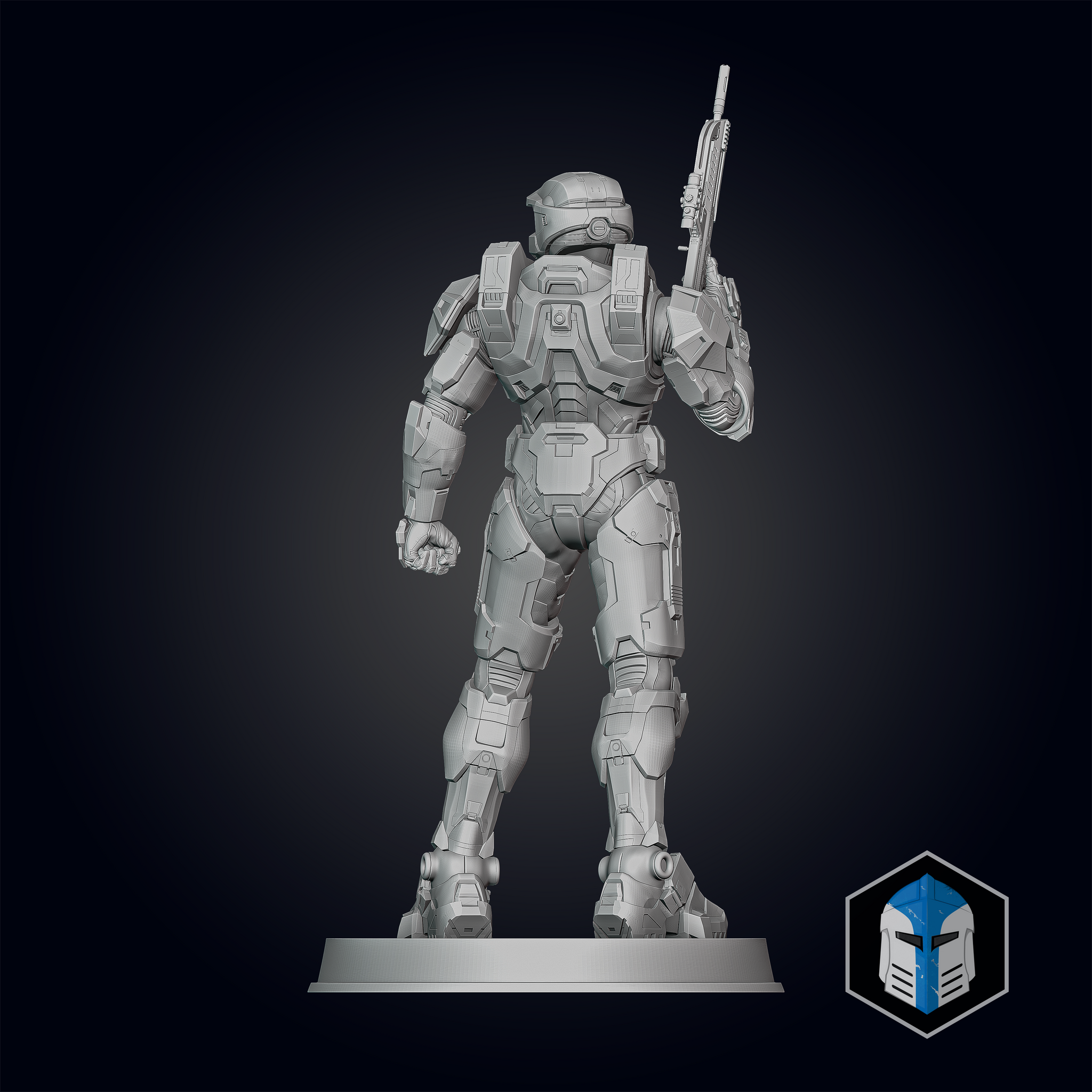 Infinite Master Chief Figurine - Pose 4 - 3D Print Files – Galactic Armory