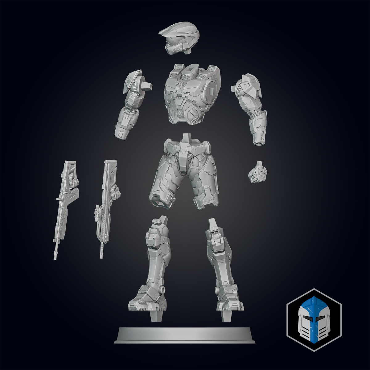Infinite Master Chief Figurine - Pose 5 - 3D Print Files – Galactic Armory