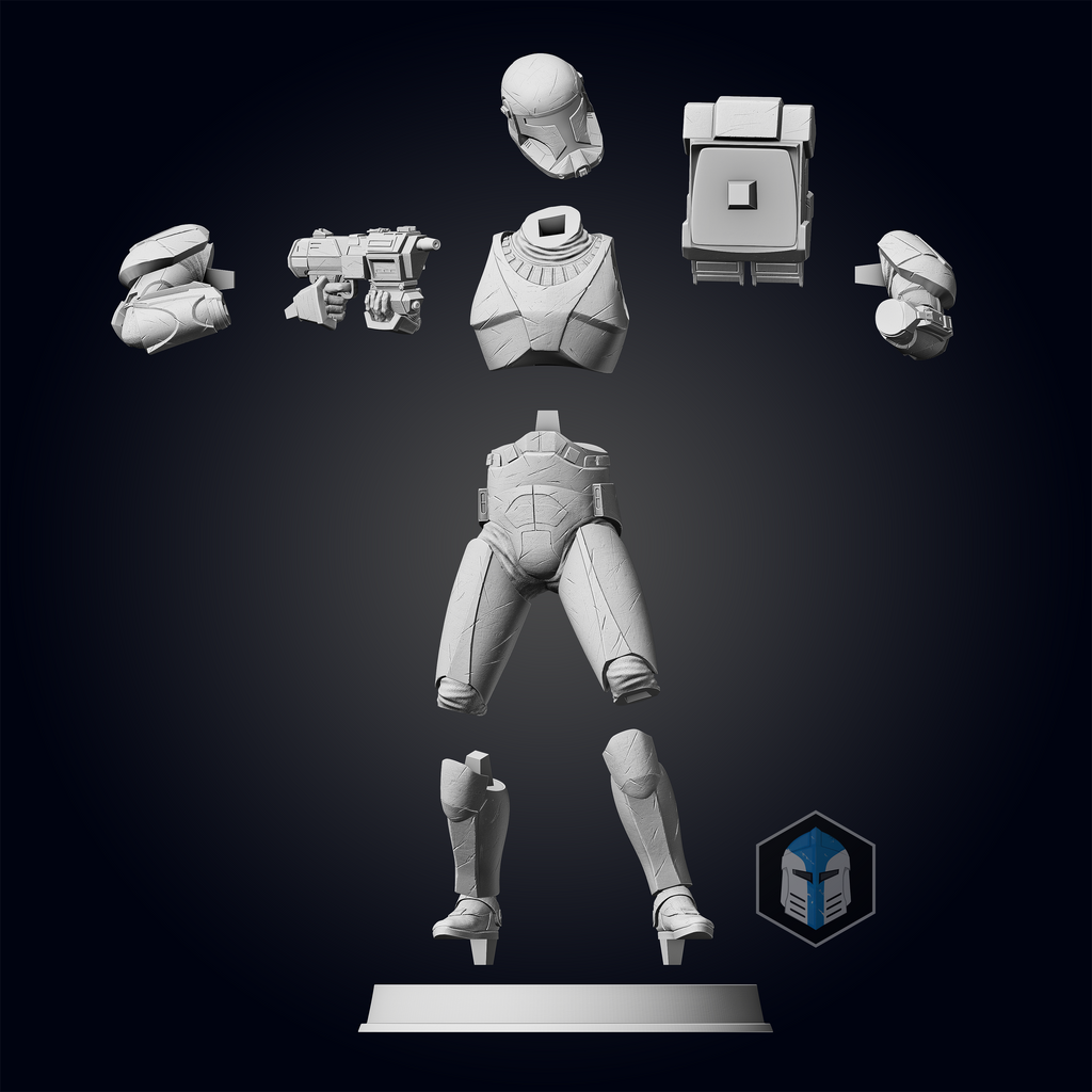 Republic Commando Figurine - Pose 2 - 3D Print Files – Galactic Armory