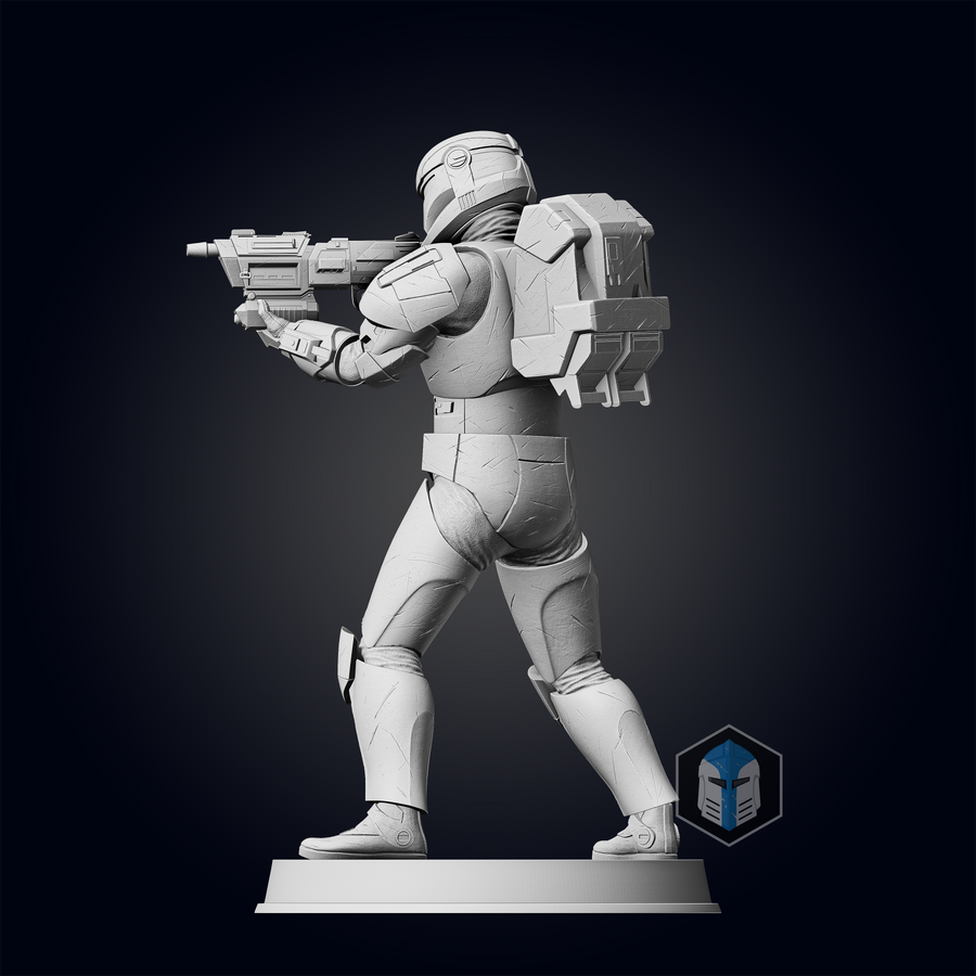 Republic Commando Figurine - Pose 2 - 3D Print Files – Galactic Armory